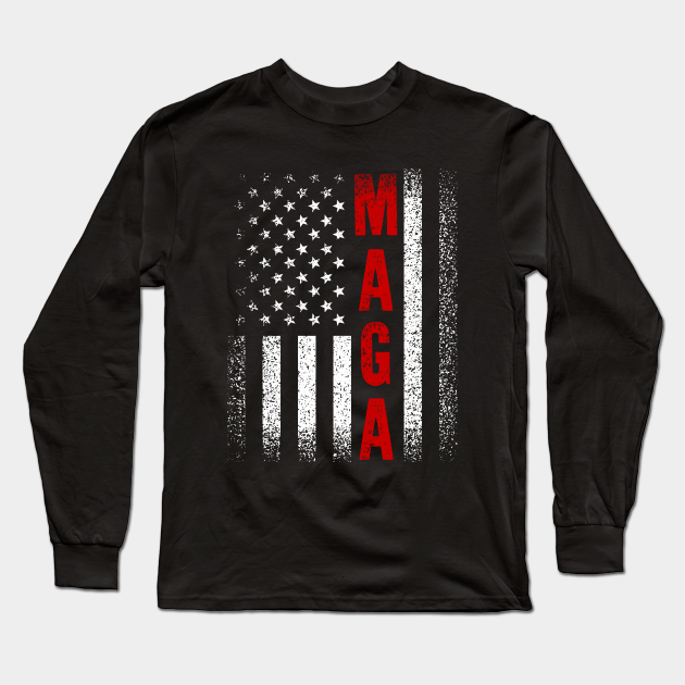 Maga Usa Flag Maga Long Sleeve T Shirt Teepublic